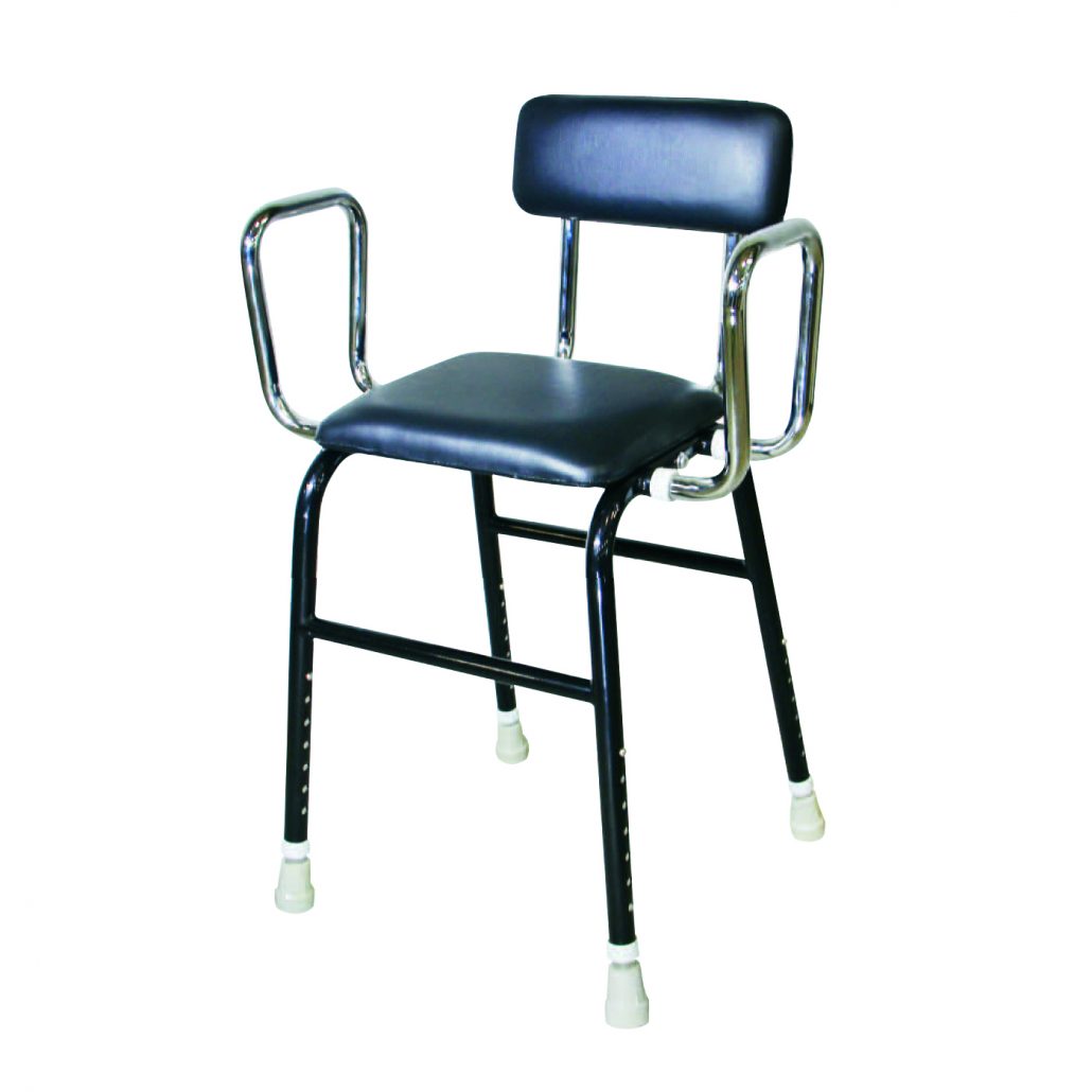 Kitchen Stool W/Arms Black - Whitecross