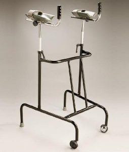 Gutter Walking Frame Folding Forearm Support and Front Castors & Skis ...