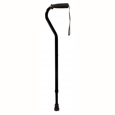 Peak Care Offset Handle Walking Stick - Whitecross
